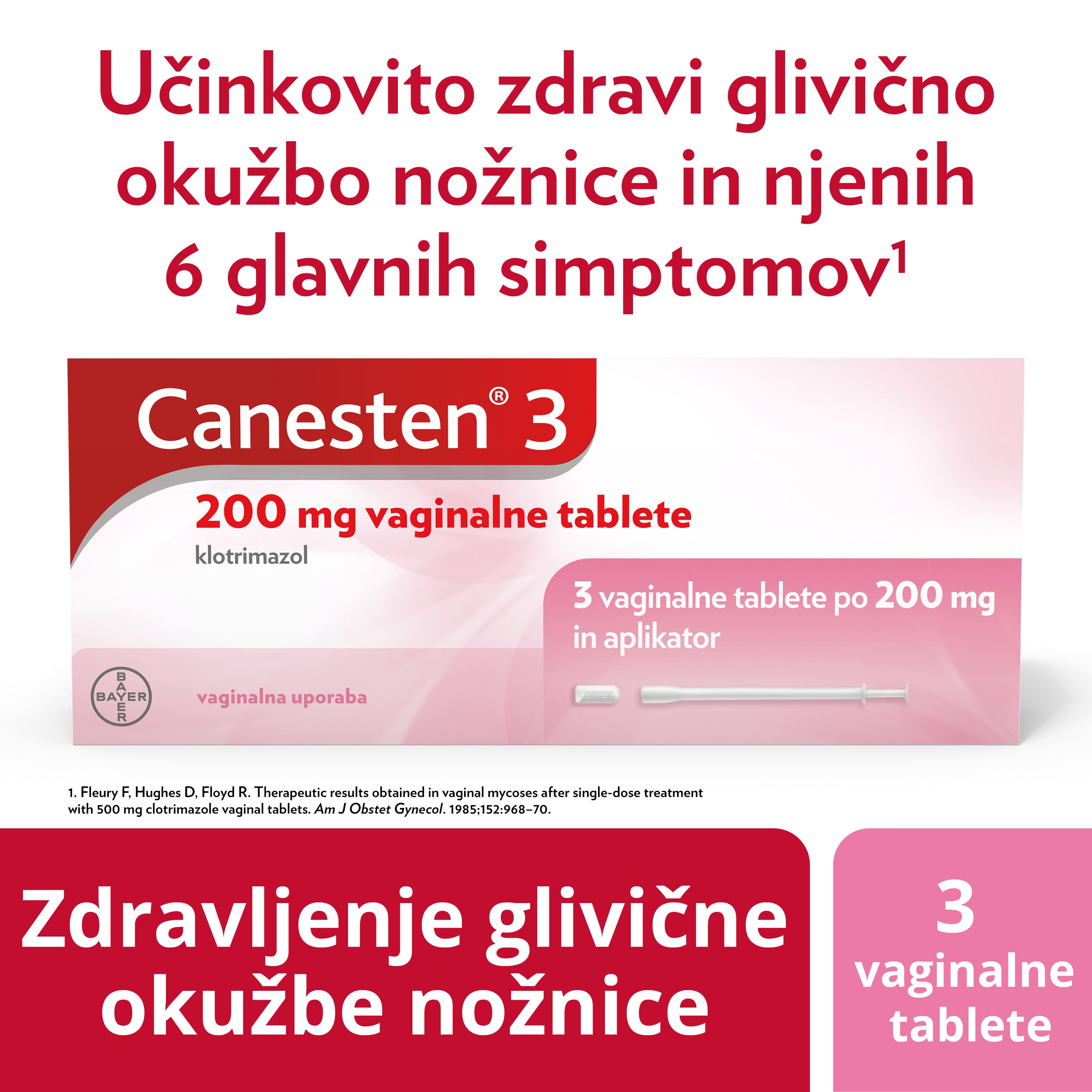 Canesten®3 vaginalne tablete| Canesten izdelki